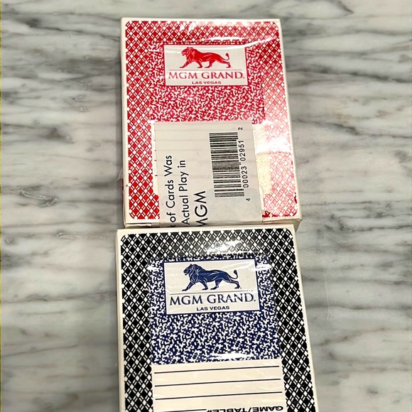 Mgm Grand | Games | Vintage Mgm Grand Used In Action Playing Cards ...